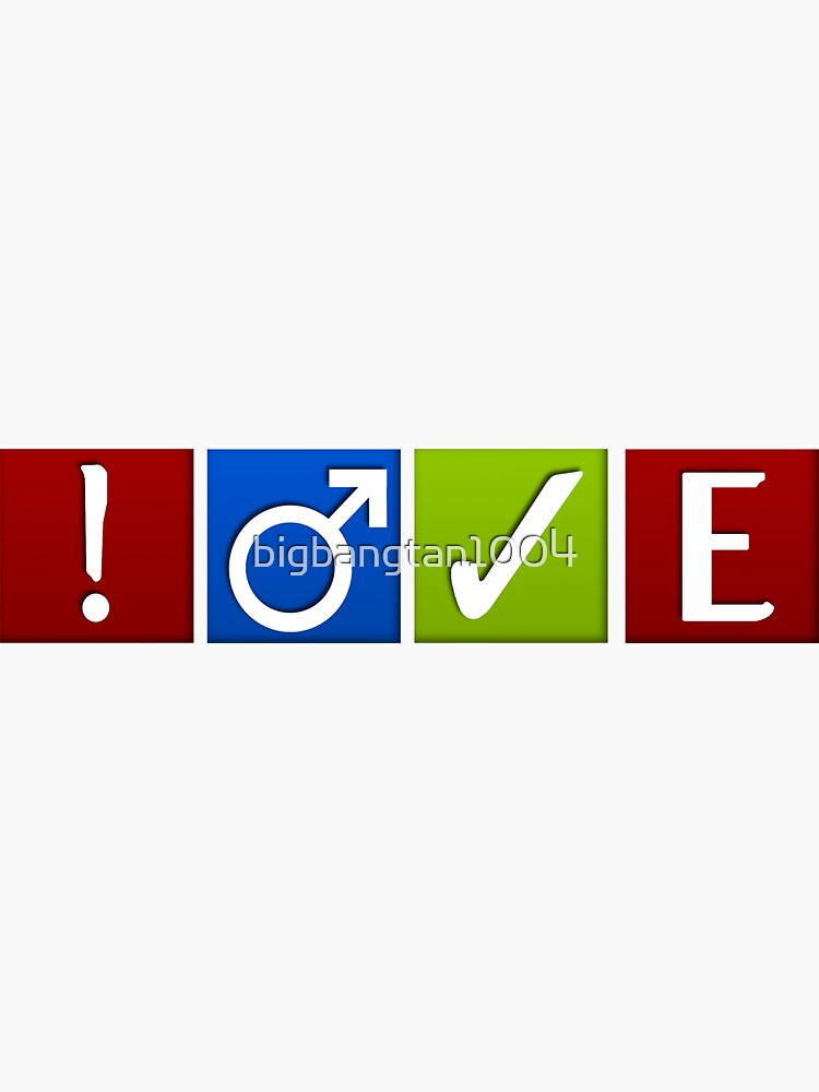 "AO3 Tags "LOVE" (M/M ver.)" Sticker for Sale by bigbangtan1004 | Redbubble