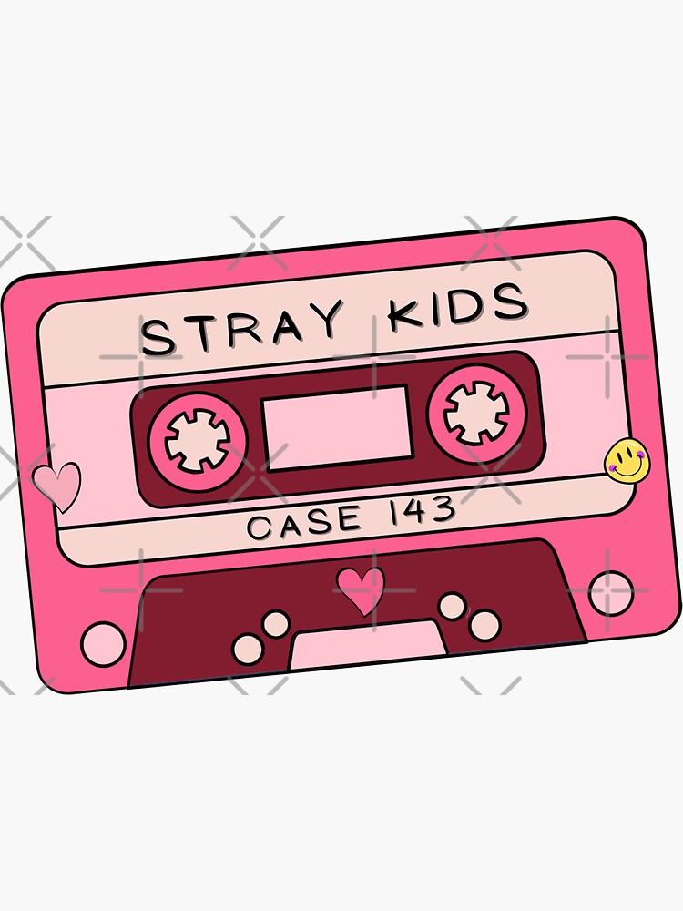 "SKZ CASE 143 Stray kids cute retro pastel cassette tape" Sticker for ...