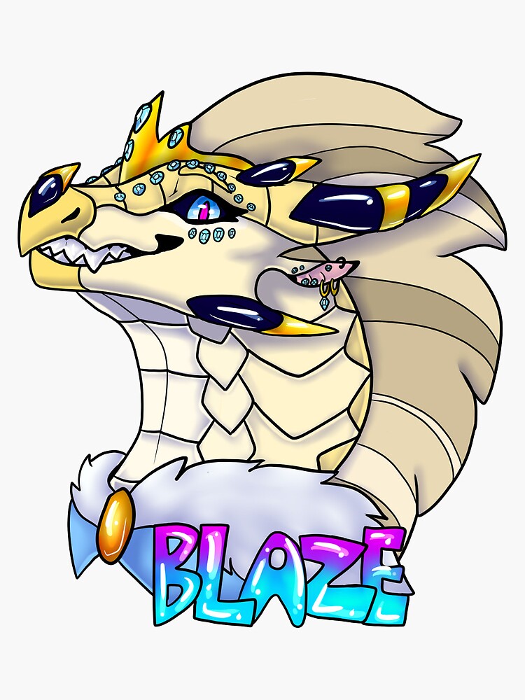 "Blaze Sticker- Wings of Fire" Sticker for Sale by Tigerli1y | Redbubble