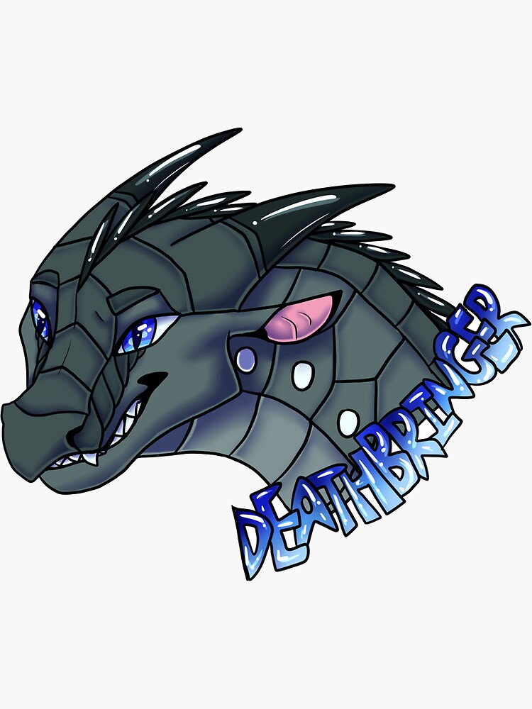 "Deathbringer Sticker- Wings of Fire" Sticker for Sale by Tigerli1y ...