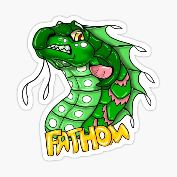 "Fathom Sticker- Wings of Fire" Sticker for Sale by Tigerli1y | Redbubble