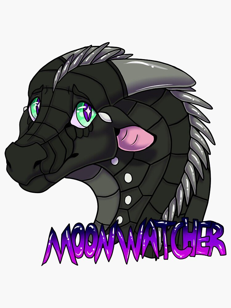 "Moonwatcher Sticker- Wings of Fire" Sticker for Sale by Tigerli1y ...