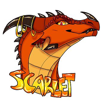 "Queen Scarlet Sticker- Wings of Fire" Sticker for Sale by Tigerli1y ...