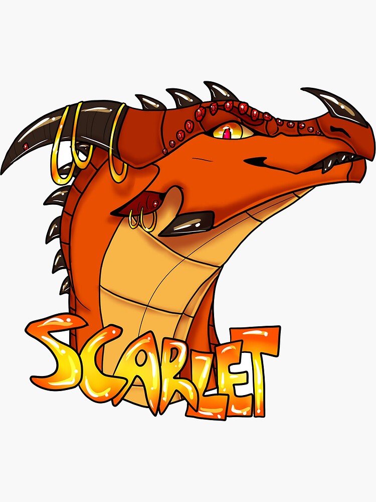 "Queen Scarlet Sticker- Wings of Fire" Sticker for Sale by Tigerli1y ...
