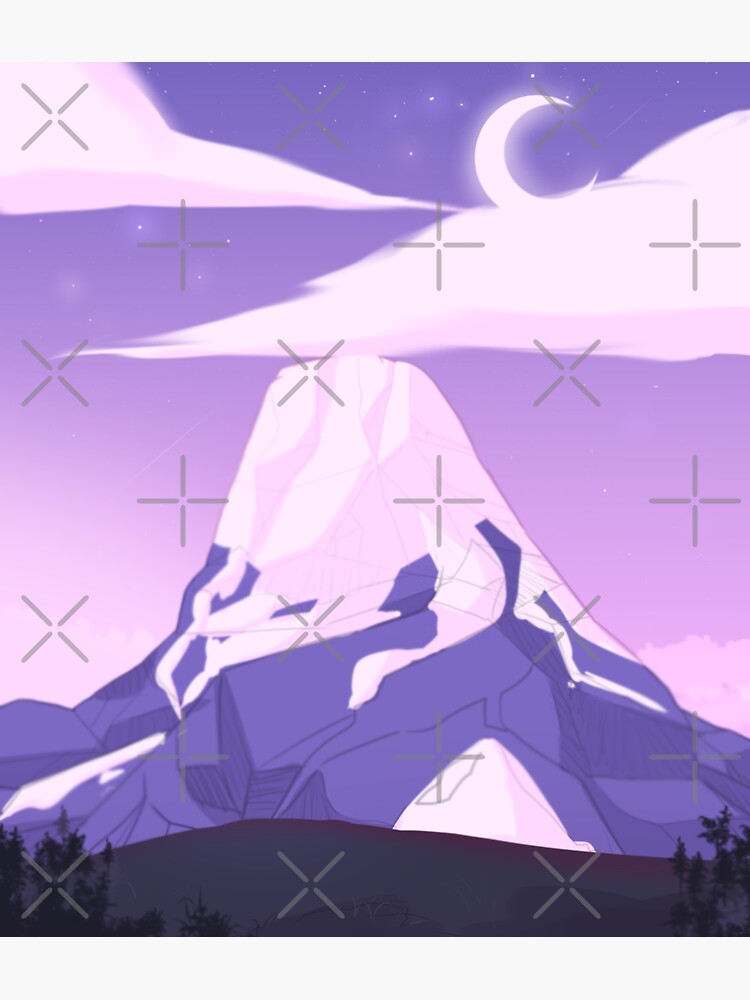 "Sinnoh Cityscape Mt Coronet" Sticker for Sale by Owlhana | Redbubble