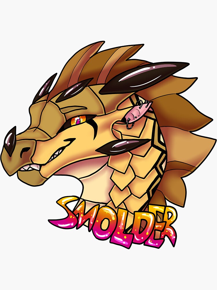 "Smolder Sticker- Wings of Fire" Sticker for Sale by Tigerli1y | Redbubble