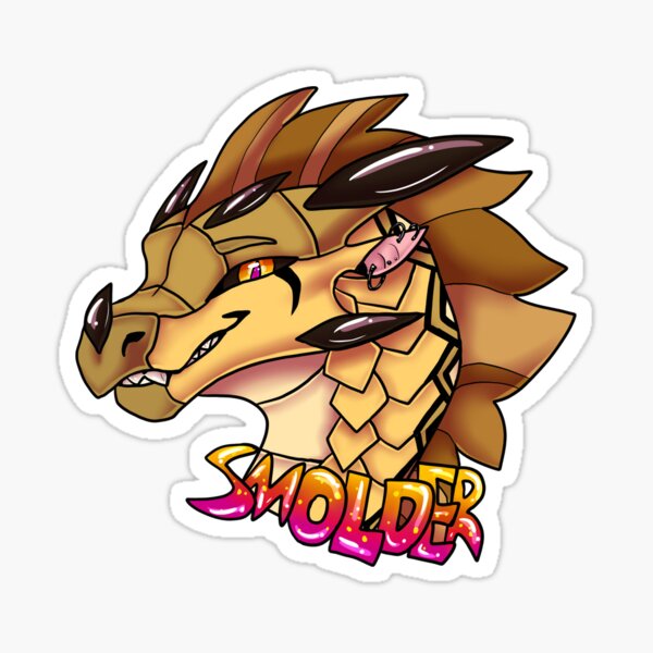 "Smolder Sticker- Wings of Fire" Sticker for Sale by Tigerli1y | Redbubble