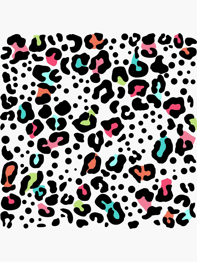 "Leopard Cheetah Dots Pattern" Sticker for Sale by AubrieBea | Redbubble