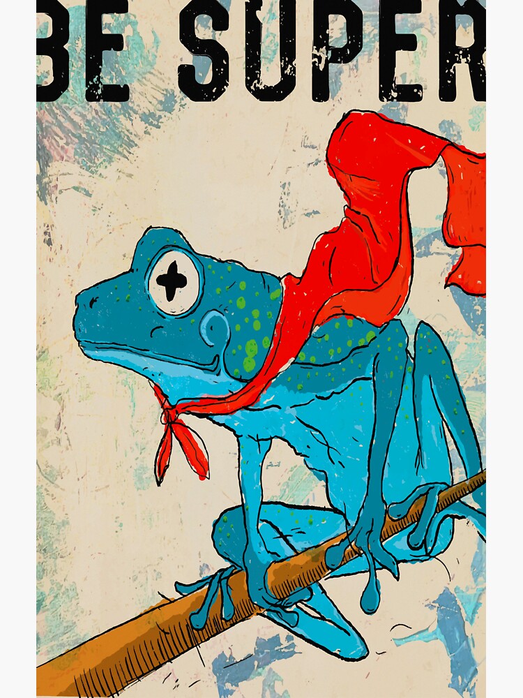 "Frog t-shirts, Frog classic t-shirts, Cute frog t-shirts" Sticker for ...