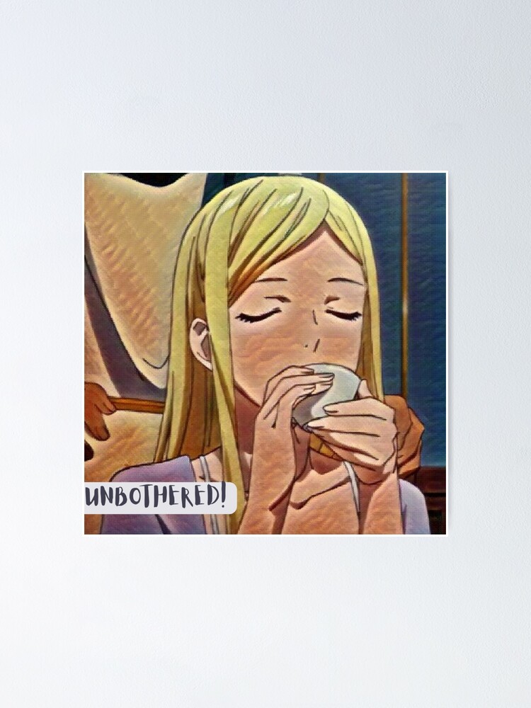 "Unbothered Bishamon" Poster for Sale by Anime-Frenzzzy | Redbubble