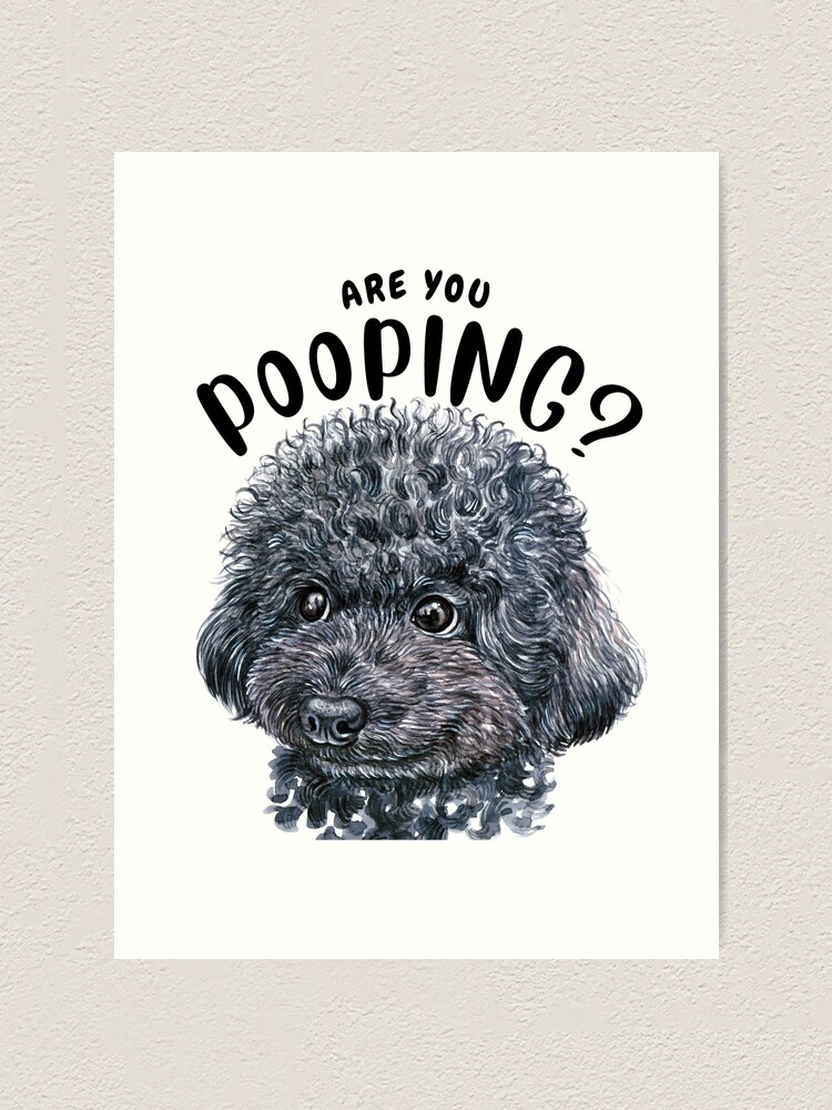 "Poodle Are You Pooping Bathroom Print | Poodle Art | Poodle Watercolor ...