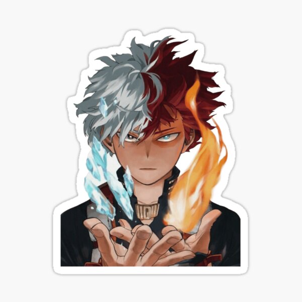 "Todoroki shoto" Sticker for Sale by Matrixdesigner | Redbubble