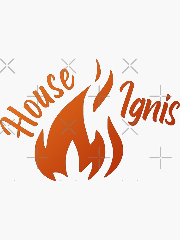 "House Ignis Color " Sticker for Sale by Celticrose721 | Redbubble