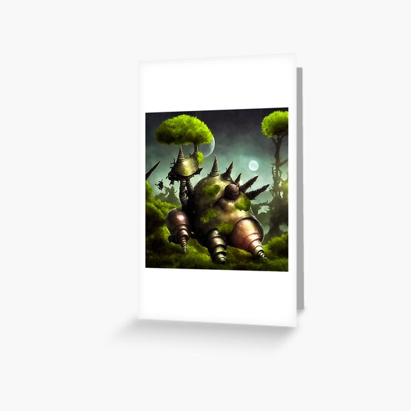 "A spiky alien battlesnail with a trunk and umbrella antenna in alien ...