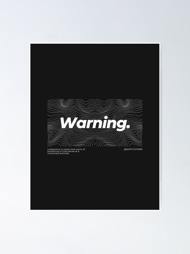 "Warning Tech-Wear Aesthetic" Poster for Sale by Sentics | Redbubble