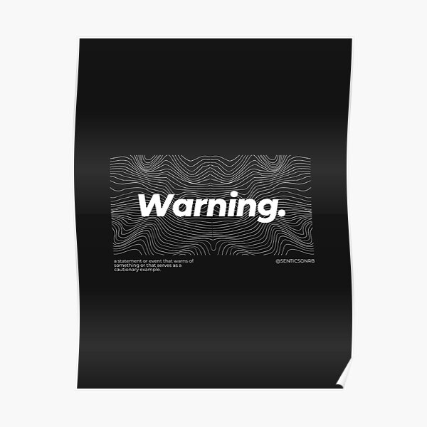 "Warning Tech-Wear Aesthetic" Poster for Sale by Sentics | Redbubble