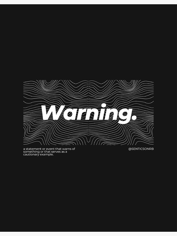 "Warning Tech-Wear Aesthetic" Sticker for Sale by Sentics | Redbubble