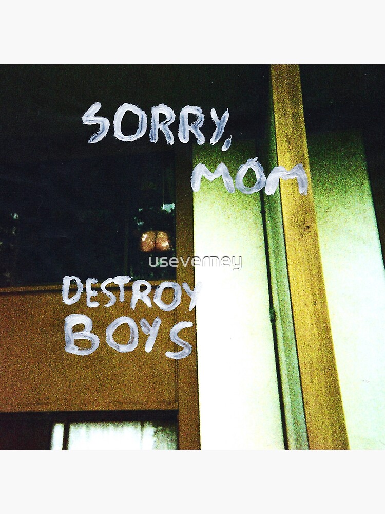 "Sorry Mom Like Girl Destroy Boy" Sticker for Sale by useverney | Redbubble