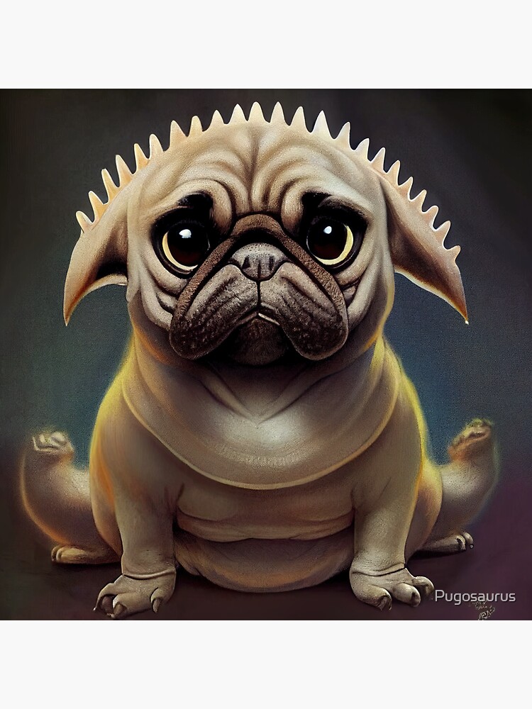 "Harper the Pugosaurus " Sticker for Sale by Pugosaurus | Redbubble