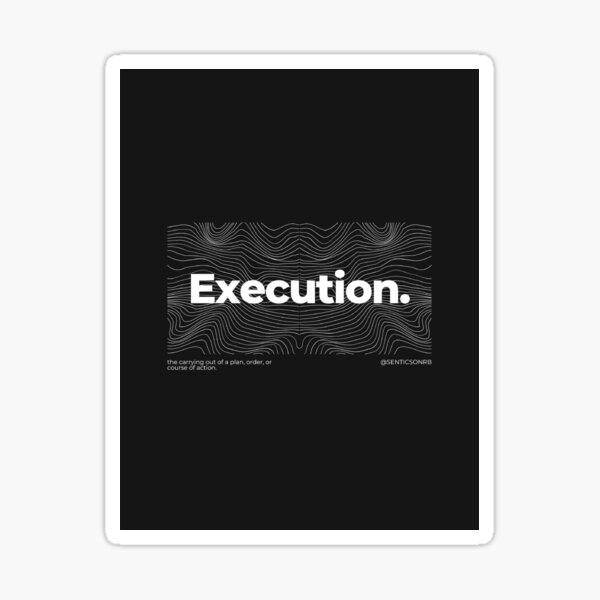 "Execution Tech-Wear Aesthetic" Sticker for Sale by Sentics | Redbubble