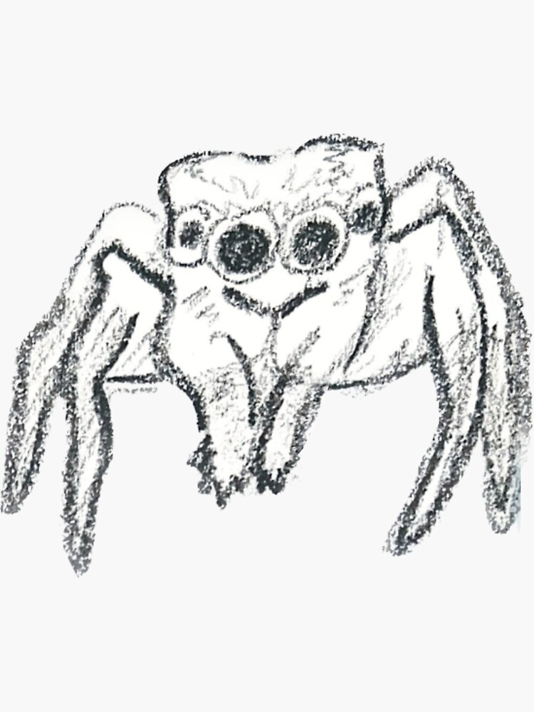 "Crayon Spider" Sticker for Sale by lemoncitruszest | Redbubble