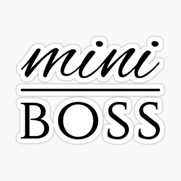 "Family Mini Boss" Sticker by kleynard | Redbubble