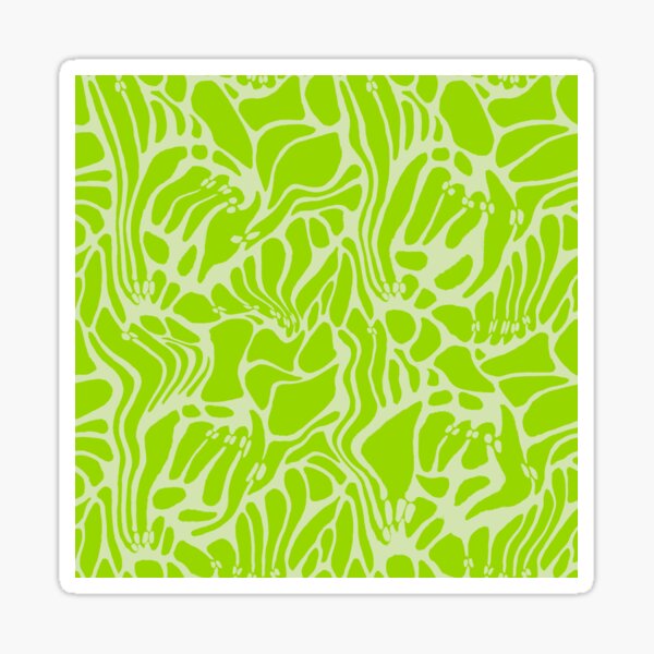 "monarch - lime inverted - abstract green butterfly modern minimalist ...