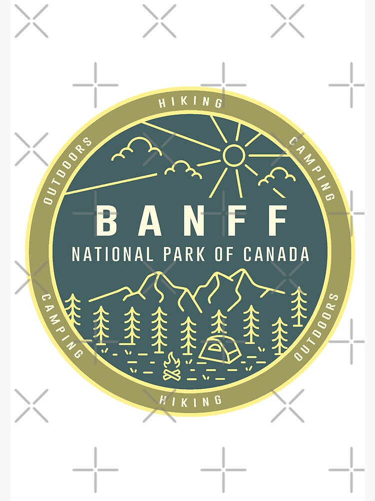 "Banff National Park Sketch Logo" Spiral Notebook for Sale by VanyaKar ...