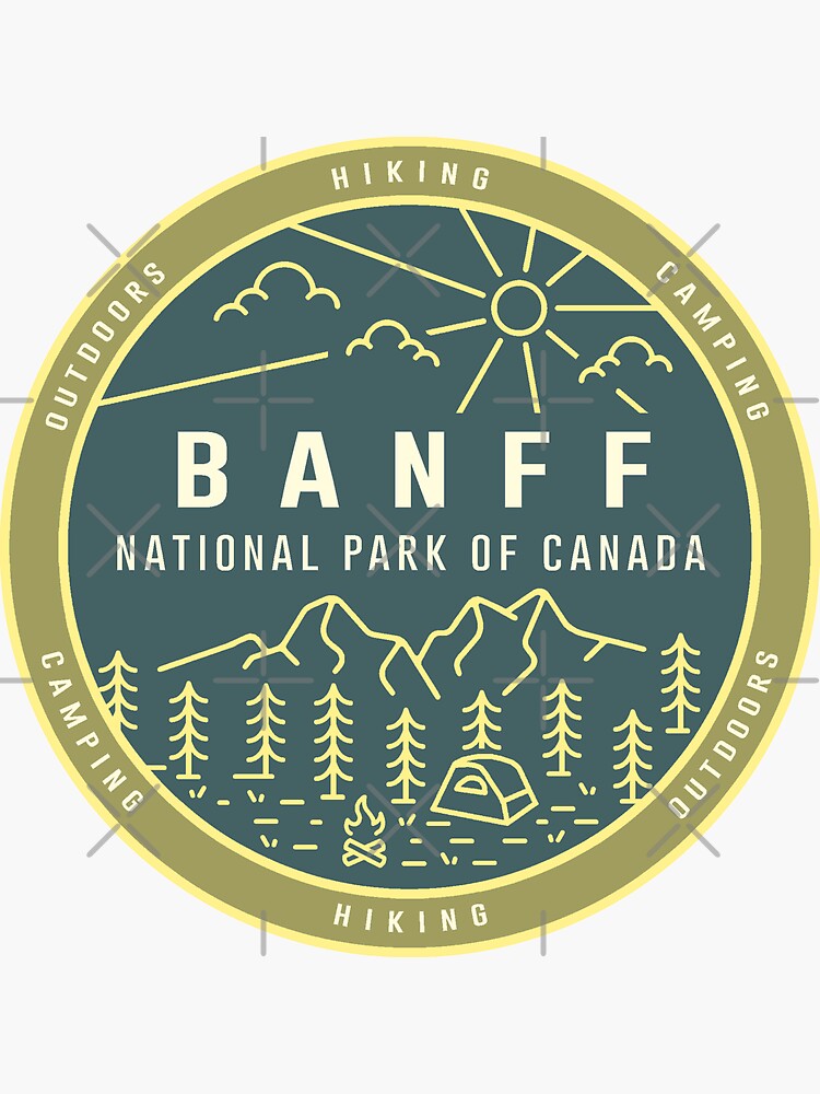 "Banff National Park Sketch Logo" Sticker for Sale by VanyaKar | Redbubble