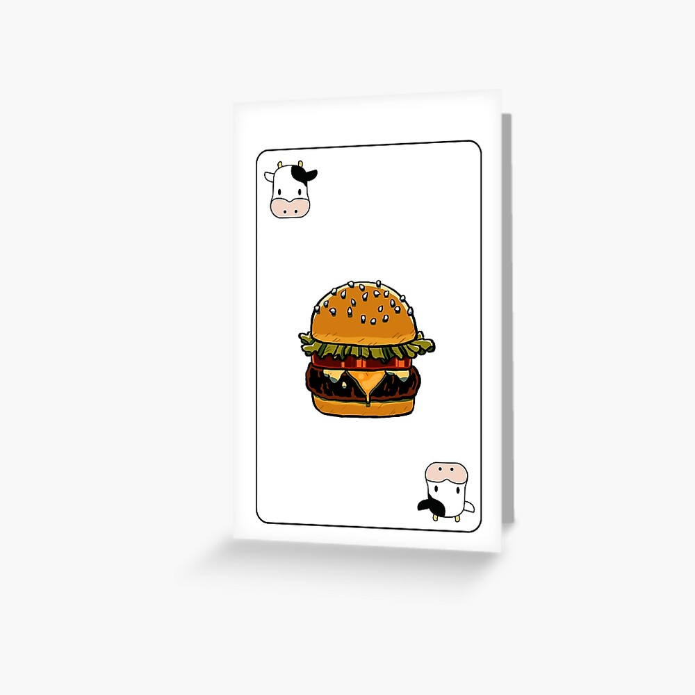 "Deck of Burger Cards Burger player card" Greeting Card for Sale by ...