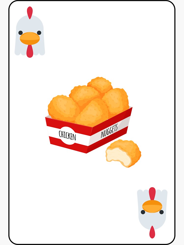 "Deck of Nuggets Cards Chicken Nugget player card" Sticker for Sale by ...