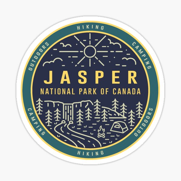 "Jasper National Park Sketch Logo" Sticker for Sale by VanyaKar | Redbubble