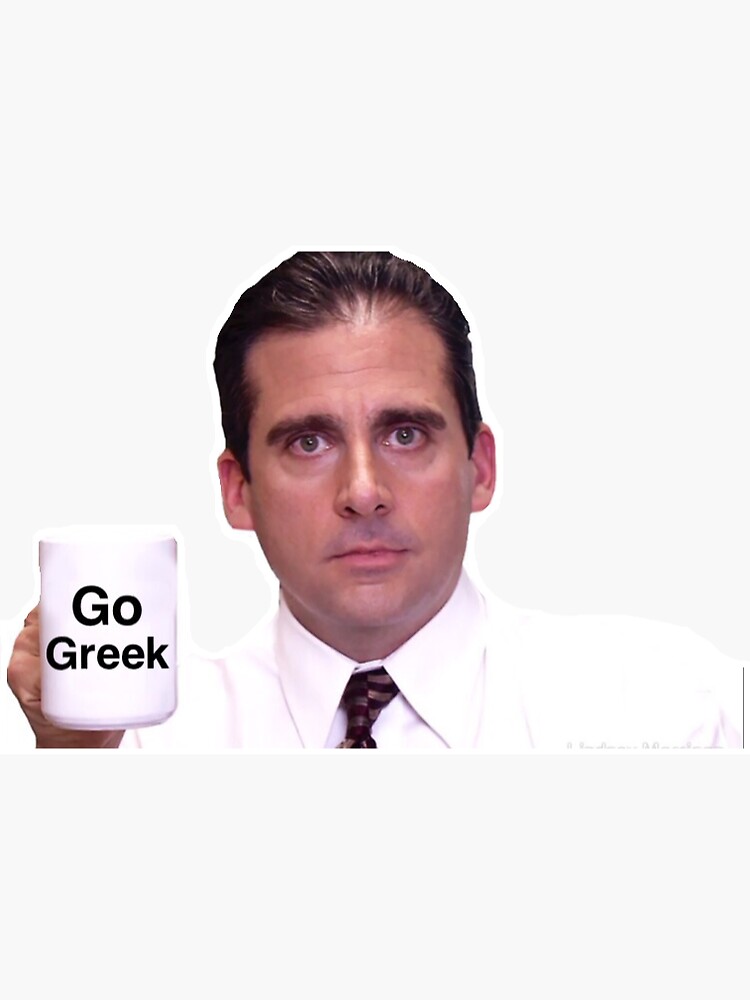 "Go Greek" Sticker for Sale by katteexo | Redbubble