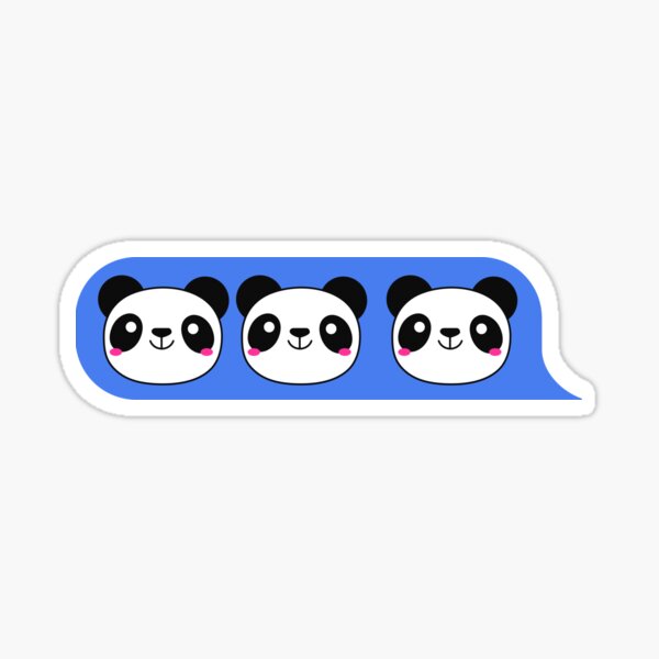 "Panda Funny emoji blue txt bubble" Sticker for Sale by Benb2567 ...