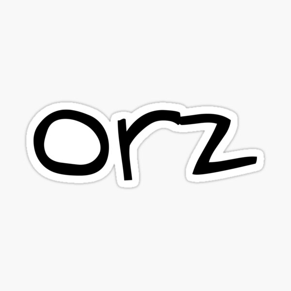 "orz" Sticker for Sale by Derricksme | Redbubble
