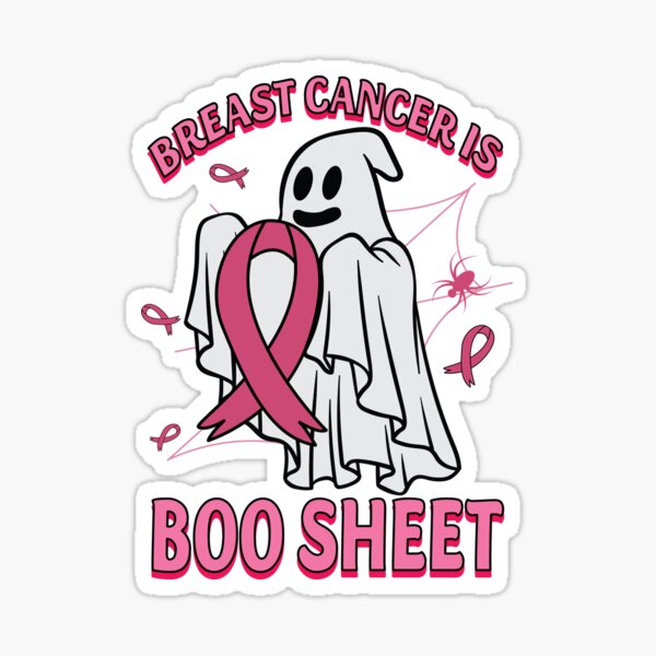 "Breast Cancer Is Boo Sheet Retro Ghost Breast Cancer Awareness Design ...