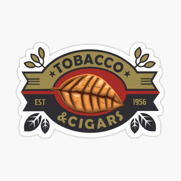 "Tobacco & Cigars" Sticker for Sale by Ya2m | Redbubble