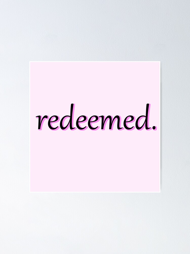 "Cute Aesthetic Pink Redeemed Christian Design" Poster for Sale by ...