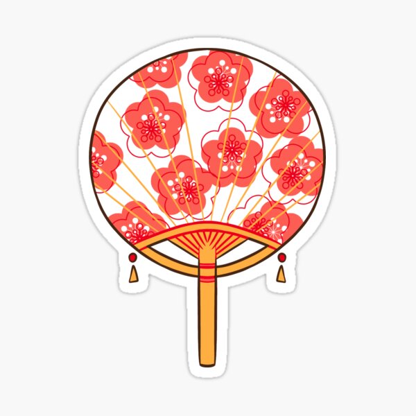 "Flower Uchiwa" Sticker for Sale by TalutahRT | Redbubble