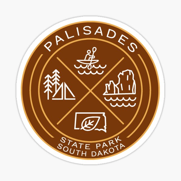 "Palisades State Park SD Heraldic Logo" Sticker for Sale by VanyaKar ...