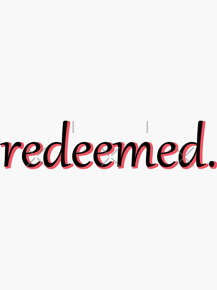 "Cute Aesthetic Red Redeemed Christian Design" Sticker for Sale by ...