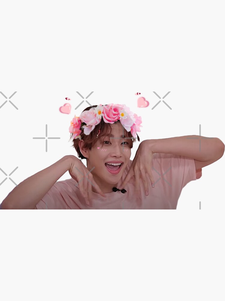 "Astro MJ Cute Pose with Flower Crown Edit" Sticker for Sale by ...