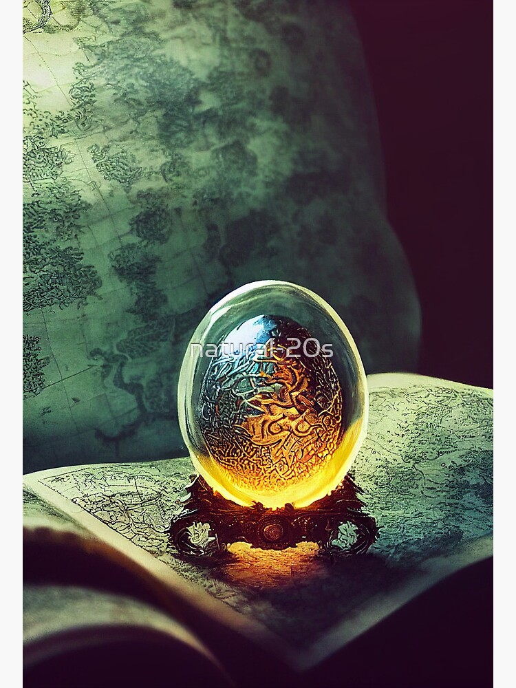 "Dragon Egg on an Ancient Map" Art Print for Sale by natural-20s ...