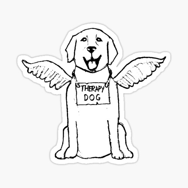 Therapy Dog Stickers | Redbubble