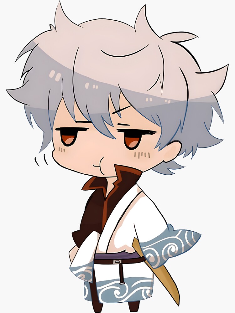 "" Chibi Gintoki Rain In Space"" Sticker for Sale by MartiOlesen ...