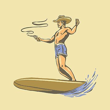 "cowboy surf |" Poster for Sale by julieright | Redbubble