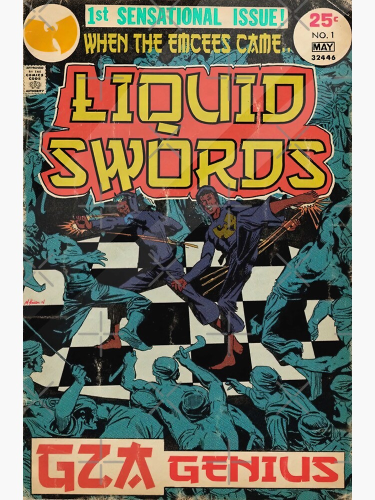 "Liquid Swords Album Poster - Album Liquid Swords Poster " Sticker for ...