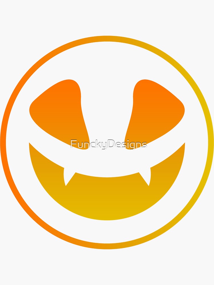 "Fangs Smiley Face " Sticker for Sale by FunckyDesigns | Redbubble