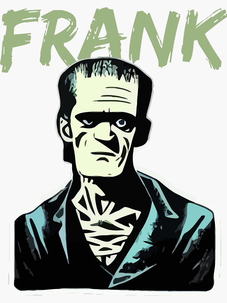 ""Frank" Frankenstein" Sticker for Sale by MindGlowArt | Redbubble