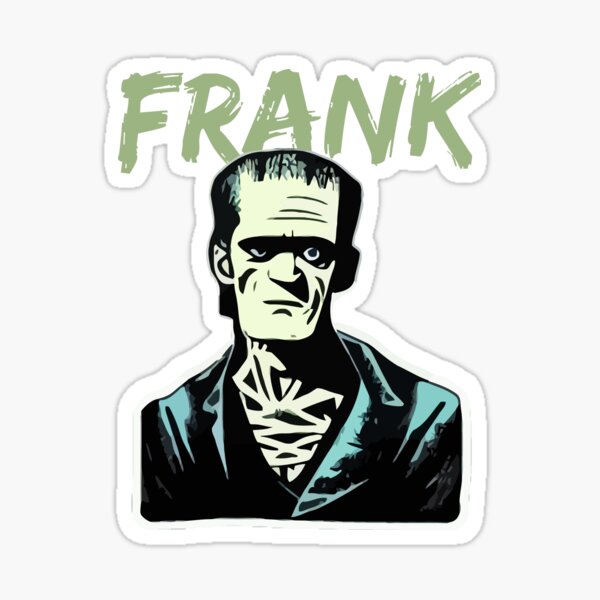 ""Frank" Frankenstein" Sticker for Sale by MindGlowArt | Redbubble